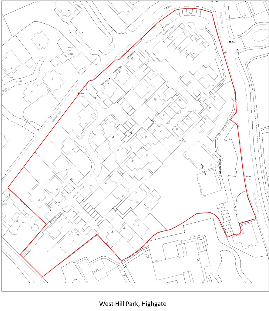 Map and aerial view – West Hill Park